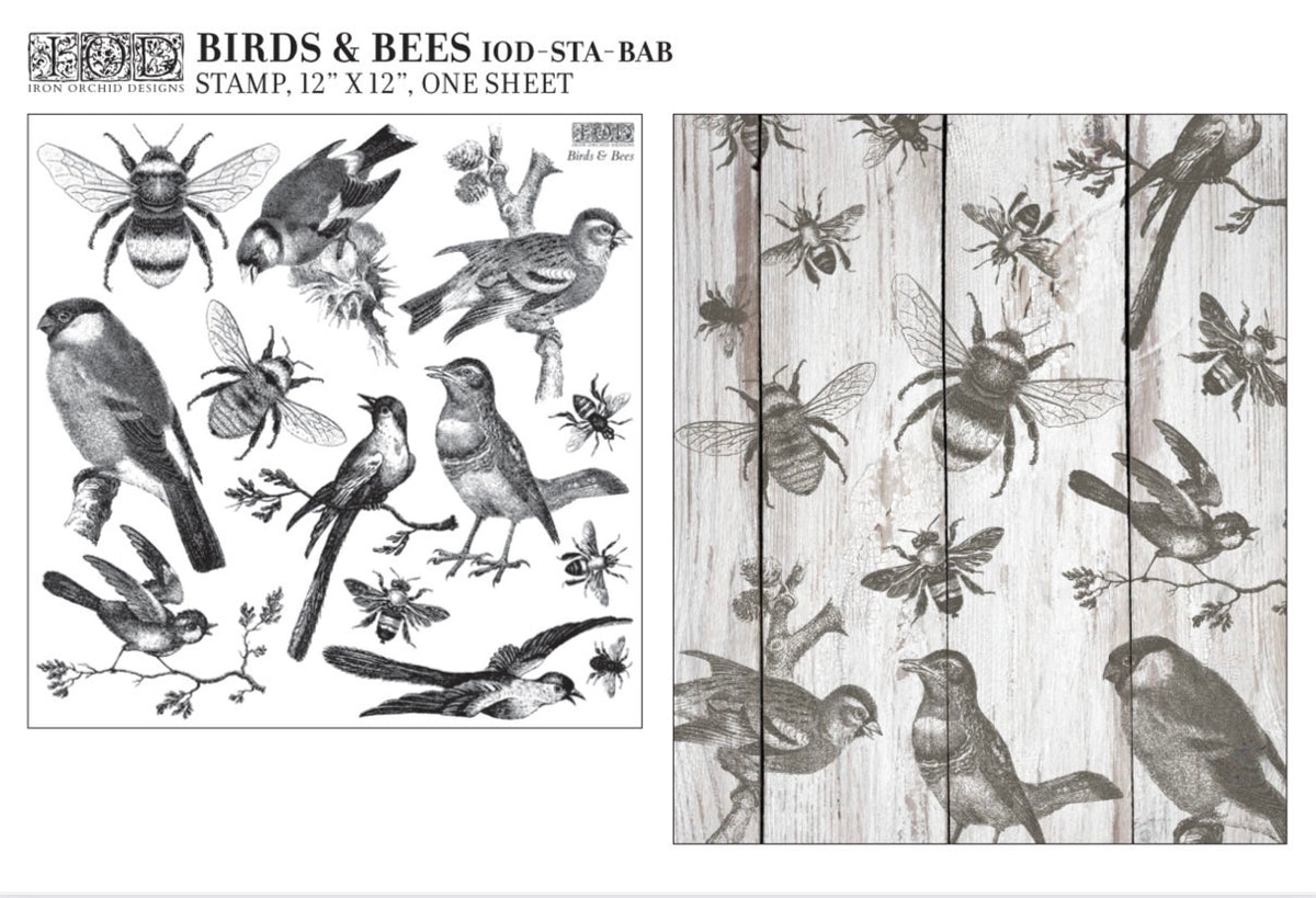 Birds & Bees - Stamp – Paint Brush and Pixie Dust